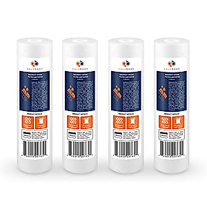 Aquaboon 10” x 2.5” Whole House and Reverse Osmosis Sediment 1 Micron Water Filter Cartridge | COMPATIBLE WITH: Culligan P1, Pentek P1, PD-1-934, P5, AP110, WFPFC5002, CFS110, RS14, WHKF-GD05 (4-PACK)
