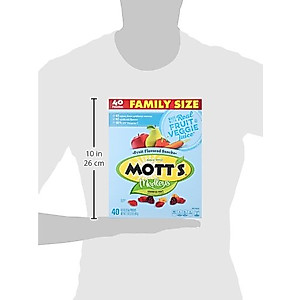 Mott's Fruit Flavored Snacks, Assorted Fruit, Pouches, 0.8 oz, 40 ct