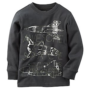Carter's Baby Boys' Graphic Jersey Tee (Baby) - Spaceships - 9M