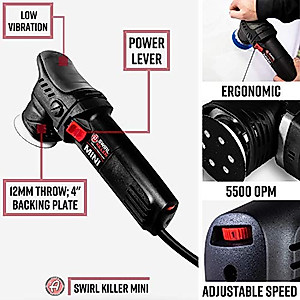 Adam’s Swirl Killer 12mm Car Buffer Polisher Kit - Orbital Polishing Paint Correcting Buffer Tool - Car Scratch Remover, Correcting Polish - Use Post Car Wash Clay Bar & Pre Wax or Ceramic Coating