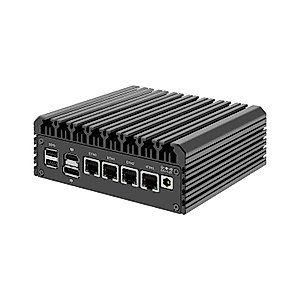 HUNSN Micro Firewall Appliance, Mini PC, OPNsense, VPN, Router PC, Intel N5105, RJ03a, AES-NI, 4 x Intel 2.5GbE I226-V LAN, Type-C, TF, M.2 WiFi 6 Slot, 8G RAM, 256G SSD