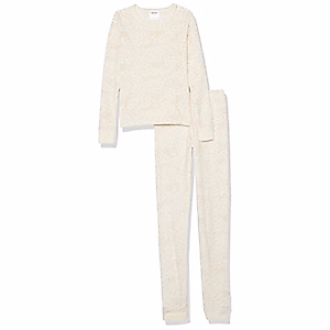 Calvin Klein Girls' Bunny Fleece Pajama Set, Leo Zebra, 10