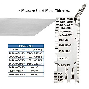 Wire/Metal Sheet Thickness Gauge 229895 Welding Gage Plated Size Inspection Tool [NOT Cheap Stamping Version]