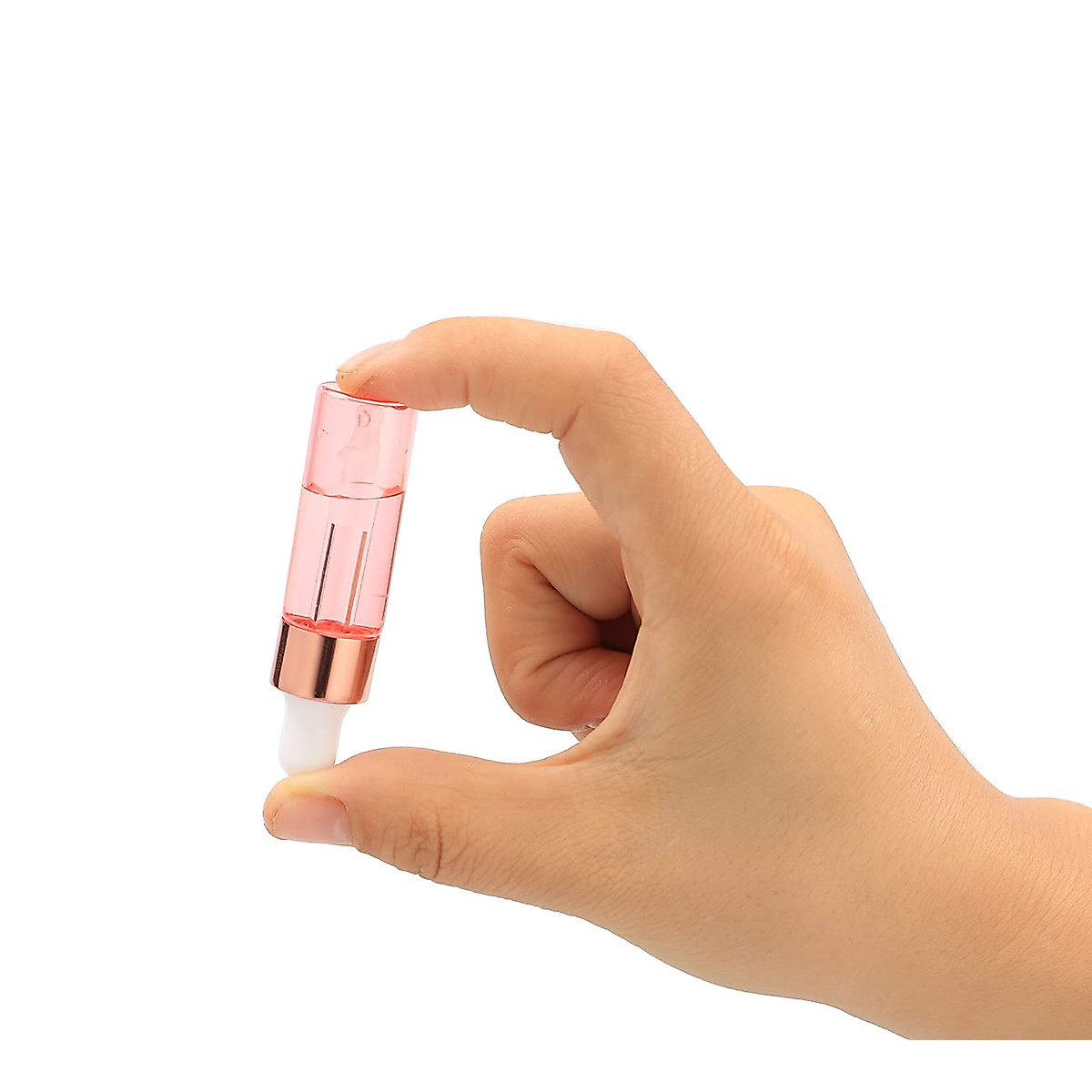 USRommaner 35 Pack,5ml Pink Glass Essential Oil Sample Dropper Bottle,Empty Glass Dropper Vials With Rose-Gold Cap,Glass Pipette Liquid Travel Perfume Holder jar Container-Pipette,Funnel,included