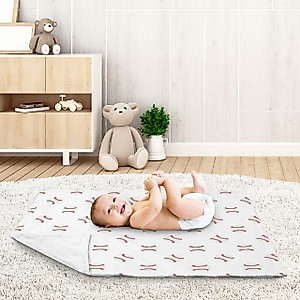 Sweet Jojo Designs Sports Baseball Patch Baby Boy Receiving Security Swaddle Blanket for Newborn or Toddler Nursery Car Seat Stroller Soft Minky - Red and White