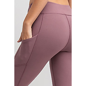 Hype Up Women's High Waisted Buttery Super Soft Capri Length Activewear Leggings with Side Pockets (S-3X)