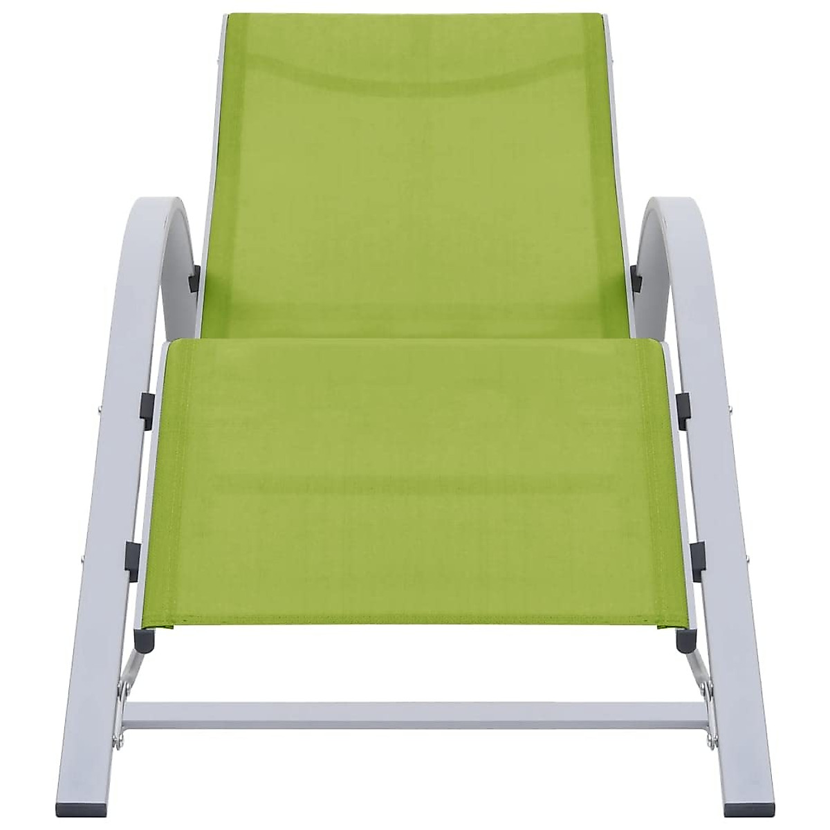 vidaXL Modern Outdoor Furniture Set with Table, 2 Sun Loungers, Made from Durable Aluminum, Green