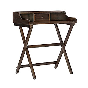 Linon Mable Folding Desk, Walnut