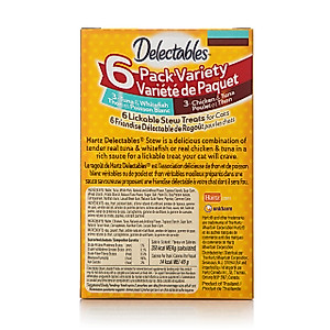 Hartz Delectables Stew Lickable Wet Cat Treats Variety Pack, 36 Count