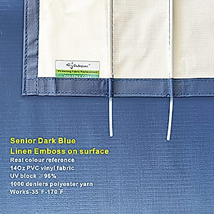Dulepax RV Awning Fabric Replacement(20'2" Fabric) Heavy Duty 16 oz Vinyl Fabric Awning for Camper, Universal Camper Awning Replacement for All Trailer Awning Brands Blue