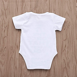 XFGLCK Newborn Infant Baby Boys Girls Mother's Day Outfit Short Sleeve Romper Bodysuit Onesie (Happy 1st mother's day mommy, 3-6 Months)