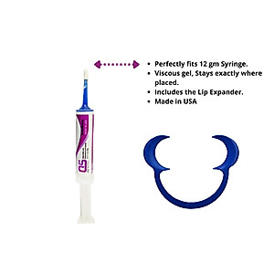 SmileWorld Blue Gel 36 Gm kit - Desmineralization Gel 35 Percent -Dental Etch - Perfect Viscous-Stays Where Placed- Includes Lip Expander - Not Glue - Made in USA (3) Units