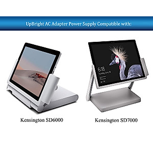 UpBright New Global AC/DC Adapter Compatible with Kensington SD6000 SD7000 Surface Pro Docking Station K38700NA K62917NA Power Supply Cord Cable PS Battery Charger Mains PSU