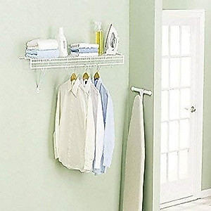 Rubbermaid FreeSlide Closet Shelf Kit, 4-Feet, White, Organization for Linen Closets, Laundry Rooms