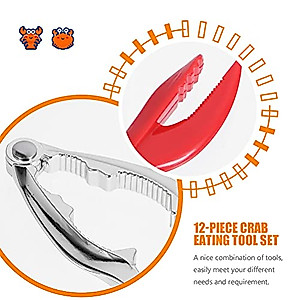 Hemoton Home Tool Set 1 Set 8Pcs Seafood Set Lobster Leg Sheller Crab Shell Opener Remover Lobster Fork Pick Kitchen Gadget for Home Restaurant Flackers Crackers
