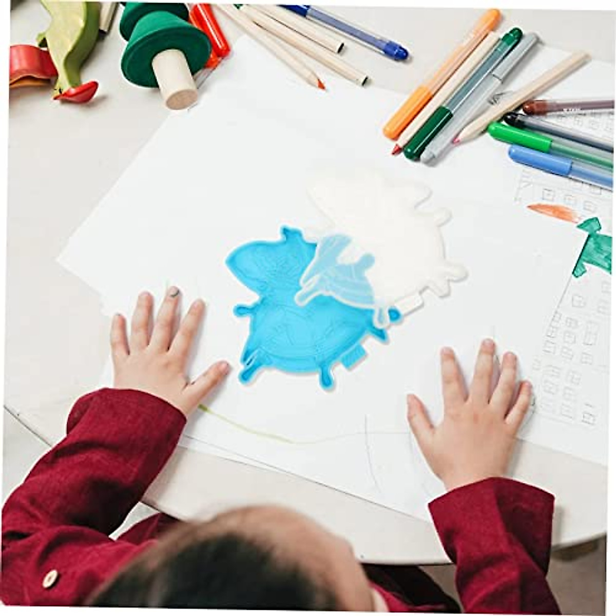 UPKOCH 2pcs Shark Coaster Mold Resin Tray Silicone Tool Tray Crystal Coasters Silicone Cup Mat Marine Fishes Cup Mat Molds Silicone Epoxy Coaster Epoxy Mold Coaster Resin Molds Non Stick