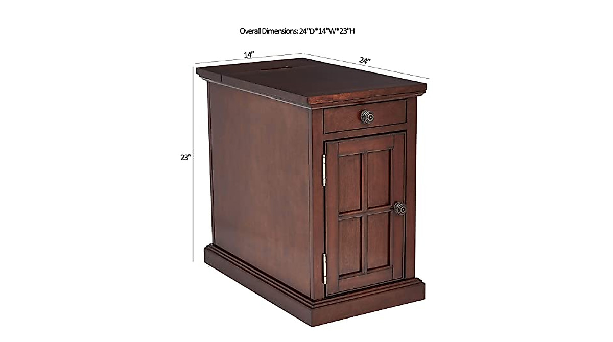 Ball & Cast Traditional End Table with Charging Station – Stylish ...