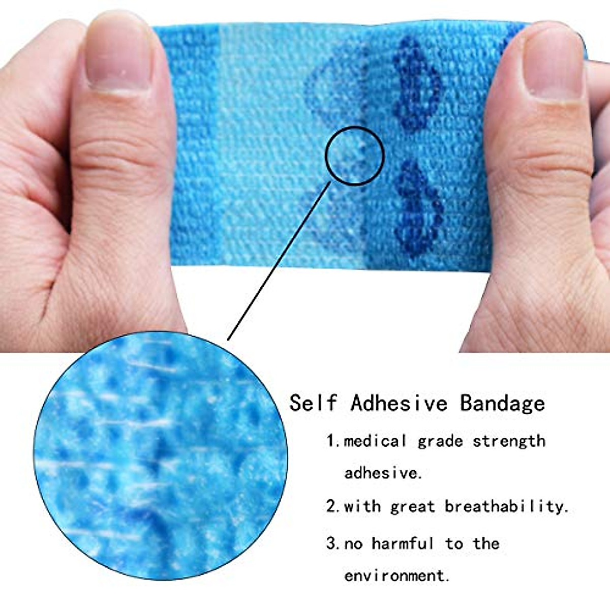 Stmandy Vet Tape wrap, wrap Bandage 2 inch 6 Rolls,Adhesive wrap Bandage for The Person or The Pets (cat,Dogs,Horse and Other Animal) who was injure or Have Wounds (Cartoon 6pcs)