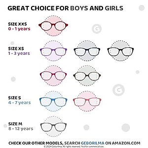 Geborilma Kids Flexible Glasses Frames for Kids - Kids Prescription Glasses 4-7 y Rbg Glasses for Kids Eyeglasses Unbreakable Navy