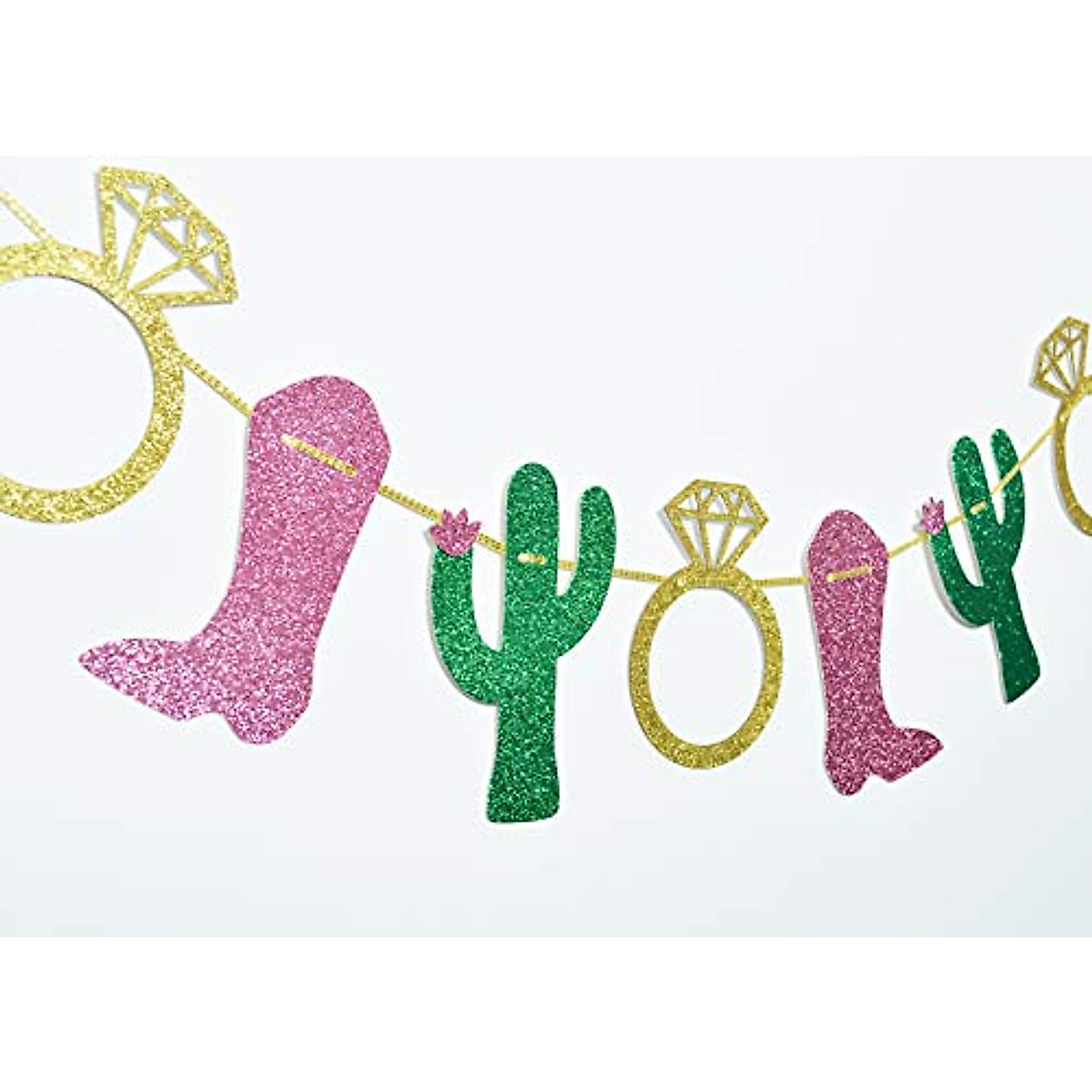 Cacti, Rings, and Cowboy Boots Garland, Bachelorette Party Garland, Final Fiesta Banner, Last Fiesta Banner, Final Rodeo Bachelorette Party Decorations