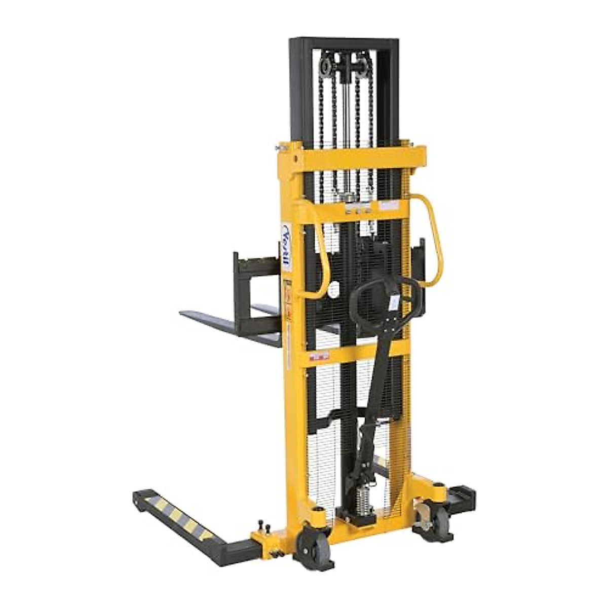 Vestil VHPS-2200-AA Man Stacker Adj Forks/Legs 2.2K, Yellow