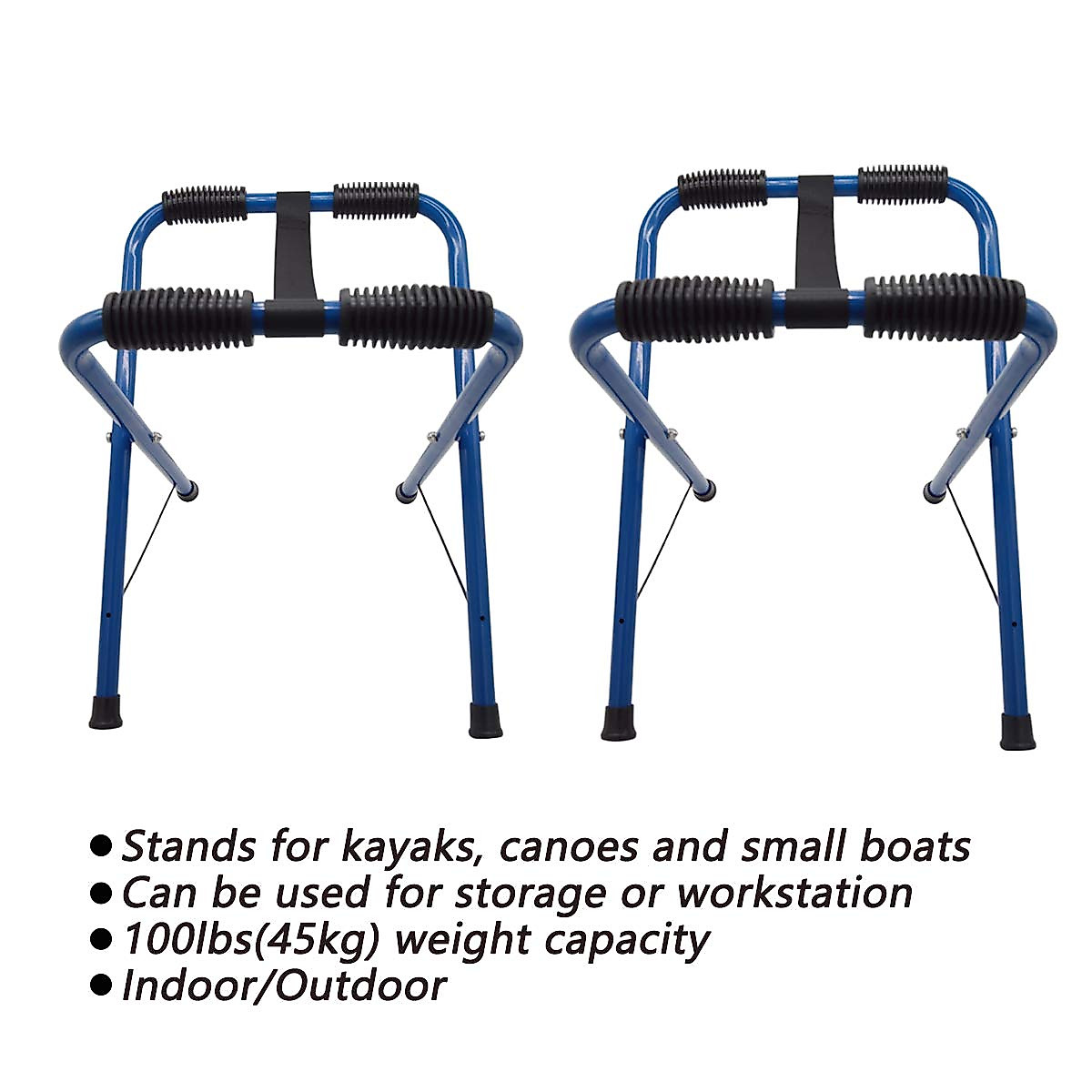 Nooew Newcod Kayak Stand, Aluminum Portable Boat Stand Canoe Storage Rack Indoor Outdoor Usage Kayak Stool, Blue