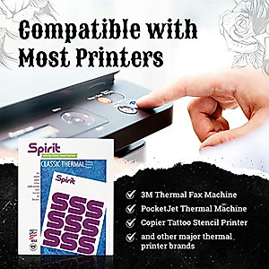 Spirit Tattoo Transfer Paper - A4-Size Stencil Paper for Tattooing - Certified Vegan and Easy Transfer Tattooing Transfer Paper with Vegetable Wax and High-Visibility Purple Dye (100 Count)