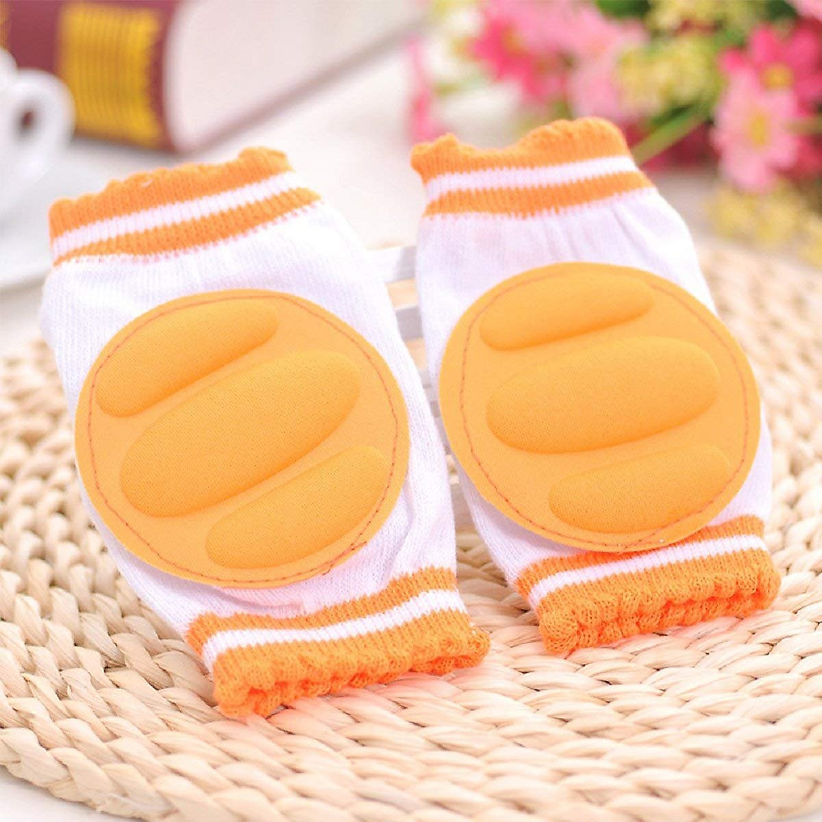 Acfun 3 Pairs Baby Knee Pads for Crawling - Adjustable Breathable Waterproof Safety Protector, Anti-Slip Elastic Knee Elbow Pads Cushion for Babies, Toddlers, Infants, Boys, Girls, Kids