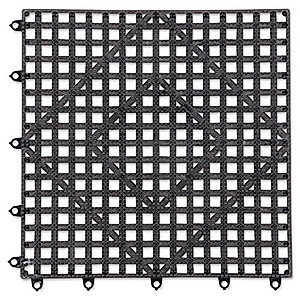 San Jamar Sjmvm5280bk Versa-Mat Bar Matting, 12W X 12D X 1/4H, Black 24/Carton