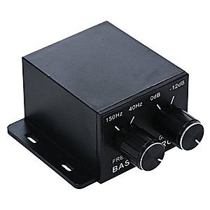 Nobsound Auto Car Amplifier Audio Subwoofer Bass Control Knob Sub Gain Equalizer Regulator Frequency Controller RCA Line Level Adjust