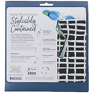 Itzy Ritzy Sealed Wet Bag with Handle – Wet Bag for Travel, Swimsuits, Cloth Diapers, Gym Clothes & Toiletries - Washable & Reusable with Water Resistant Lining - Measures 11” x 14” (Cactus Crew)