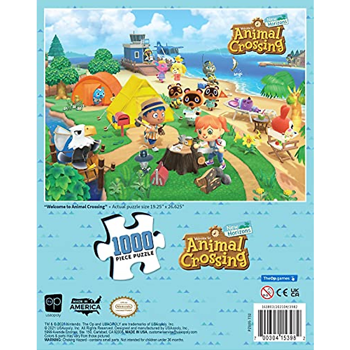 Animal Crossing “Welcome to Animal Crossing” 1,000 Piece Jigsaw Puzzle | Collectible Puzzle Featuring Familiar Characters from The Nintendo Switch Game | Officially Licensed Nintendo Merchandise