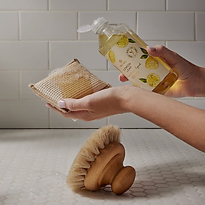 Thymes Lemon Leaf Dishwashing Liquid Soap - Eco Friendly Dish Soap Liquid for Dish Washing - Household Cleaning Supplies - 16 fl oz