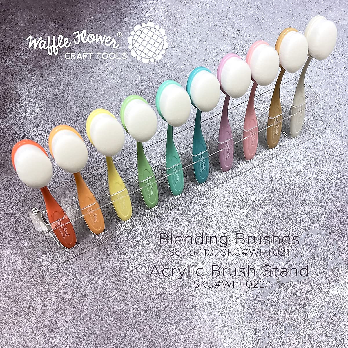 Waffle Flower Blending Brushes WFT021 - Not All Brushes are Created Equal. Waffle Flower Brings You This Set of 10 Blending Brushes for The Best Craft Experience.