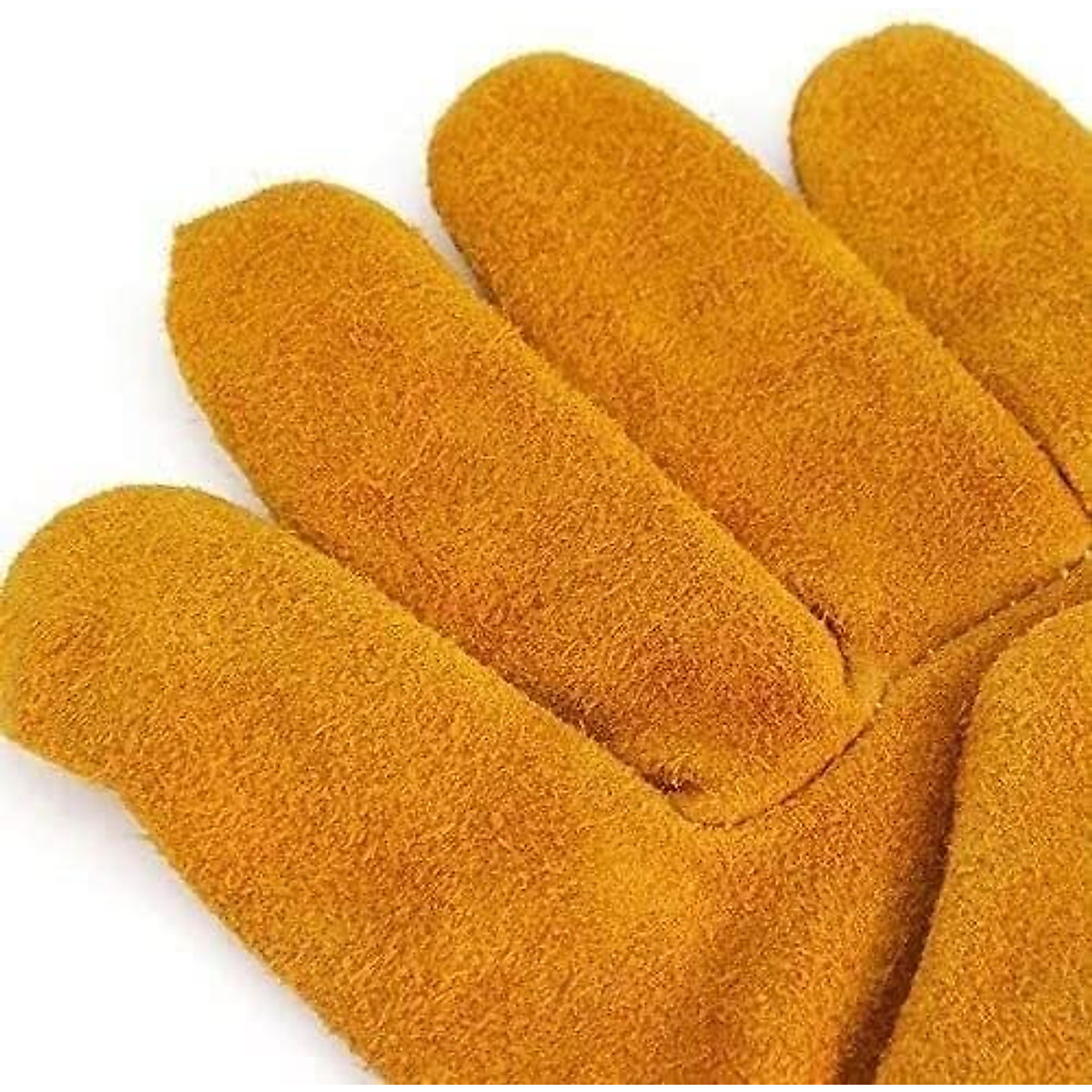 KOSECO Safety Work Gloves,Welding Gloves Heat Resistant and Fireproof Gloves Cowhide Welders Gauntlet,Leather Gloves Welder Protective Gloves