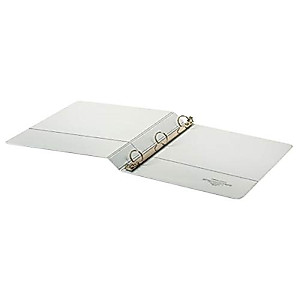 Office Depot® Brand Durable Round-Ring View Binders, 1" Rings, White, Pack of 6 Binders