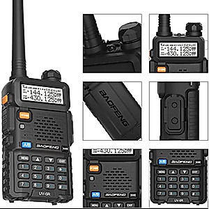 BAOFENG UV-5R Dual Band Two Way Radio (Black), 144-148MHz & 420-450MHz