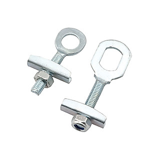 PZRT 2pcs Galvanized Steel Bike Chain Tension Adjuster for BMX Fixie Bike Single Speed Bicycle Bolt Screw