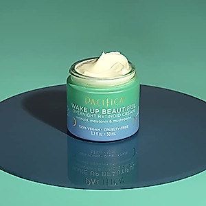 Pacifica Beauty, Wake Up Beautiful Overnight Retinoid Night Face Cream, Moisturizer for Dry and Aging Skin, Gentle for Sensitive Skin, Hyaluronic Acid + Melatonin, Clean, Vegan & Cruelty Free