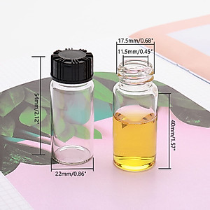 Newzoll 10 Pcs Liquid Sample Vial, 10 mL (0.3 Oz) Clear Liquid Sampling Screwcap Capacity Specimen Vials for Lab Testing