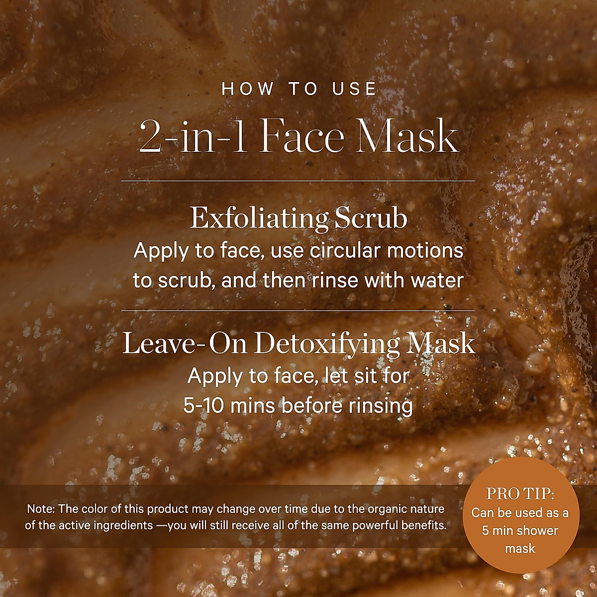 KORA Organics Turmeric Brightening & Exfoliating Mask, Multi-Use Facial Scrub, Polish & Illuminate, Certified Organic Exfoliating Face Mask, Cruelty Free, 1.01 fl oz