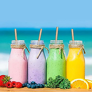 Naturalik 100-Pack Extra Durable Biodegradable Paper Straws - Dye-Free- Eco-Friendly Sturdy Paper Straws Bulk- Drinking Straws for Smoothies, Restaurants and Party Decorations, 7.7" (Brown 100ct)