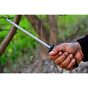 ALZAFASH Meat Cleaver with Knife Sharpener