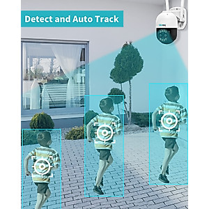 SOVMIKU 4MP 8X Optical/Digital Zoom Wireless Outdoor Security Cameras,Auto Tracking,360° PTZ WiFi Camera,Human Detection,2-Way Audio,24/7 Record,Alexa