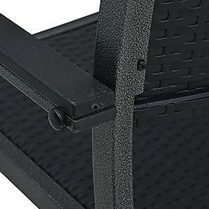 VRAXO 5 Piece Patio Dining Set Black,Outdoor Furniture Sets-113.81lbs