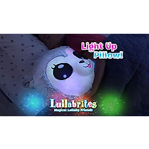 Lullabrites Monkey Pillow- Soothing Plush Animal that Lights Up with Many Colors and Sings Lullabies! A Night Light, and Friend All in One!