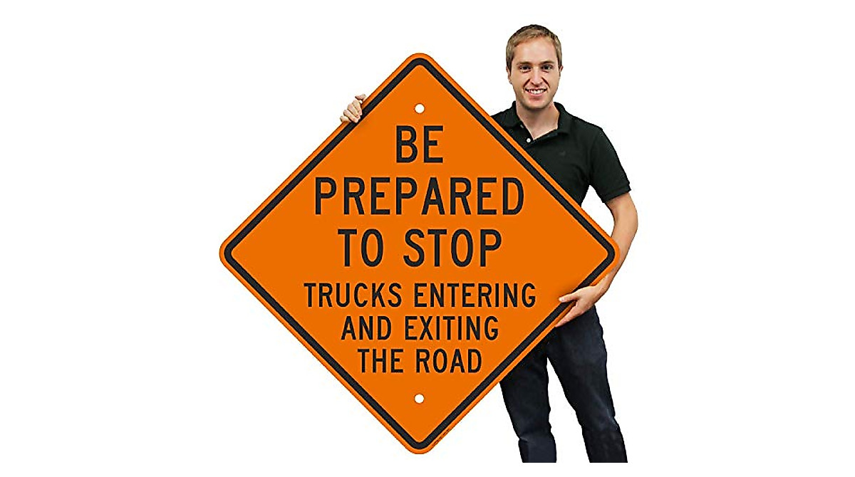 Durable Stop Sign for Trucks | 36" Aluminum Sign