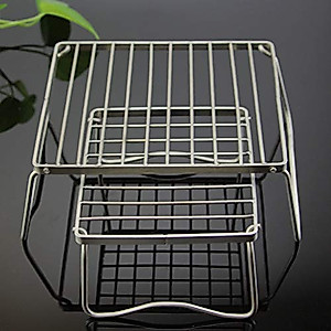 LIOOBO BBQ Grill Rack Steel Grill Grate Portable Camping Grill Barbecue Grill for Backpacking Hiking Picnics Fishing