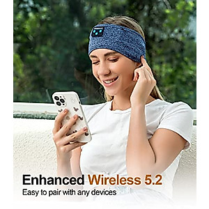 Sleep Mask with Bluetooth Headphones, Joseche Sleep Headphones Bluetooth Headband for Sleeping Sports Sleep Mask for Side Sleeper,Gift Idea & Travel Essentials for Woman Man Wife Husband Dad Mom