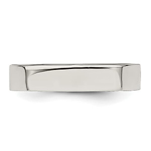 IceCarats 925 Sterling Silver 4mm Plain Classic Wedding Band Ring Size 9.00